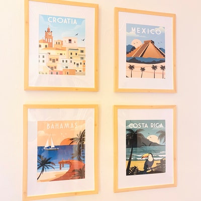 Costa Rica Travel Print, Retro Costa Rica Poster, Costa Rica Print ...