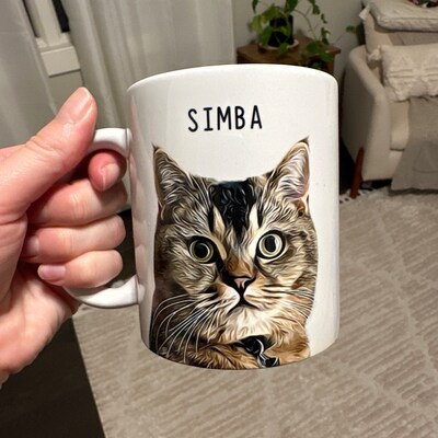 Custom Cat Mug Personalized Cat Mug With Photo & Name Custom Pet Mug ...