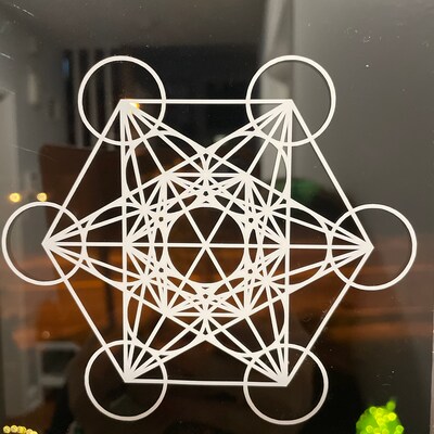 Metatron's Cube Sacred Geometry Symbol Vinyl CAR DECAL New Age Occult ...