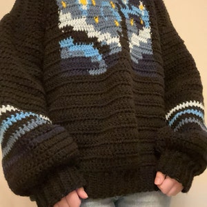 Starry Night Sweater Crochet Pattern - Etsy