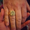 Custom Three Initial Signet Ring Men Gold Filled Square Ring - Etsy