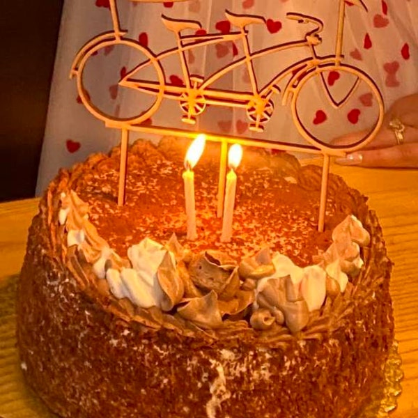 Tandem Bike Wedding Cake Topper - Etsy