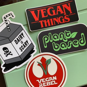 SPOOKY VEGAN MAGNET Halloween Die Cut Magnetic Decal Thin | Etsy