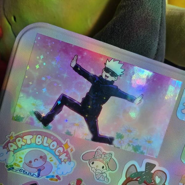 Gojo Funny Stickers HOLOGRAPHIC Set - Anime Meme, JJK, Sorcerer, Satoru ...