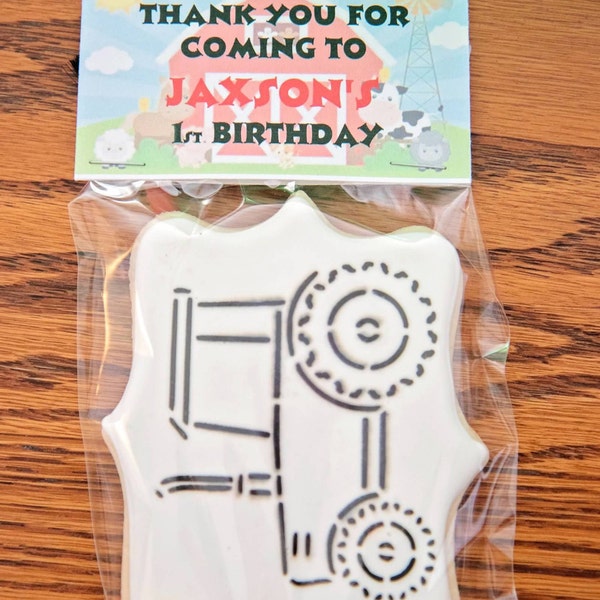 Paint Your Own Tractor Cookie - PYO Cookie - Tractor Cookie - 12 ...