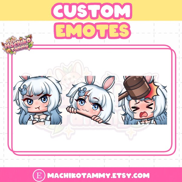 Custom Pngtuber Chibi, Pngtuber Model, Chibi Emotes, Discord Twitch ...