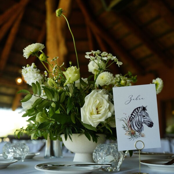 Jungle Animals Table Number Cards, Online Editable Table Number ...