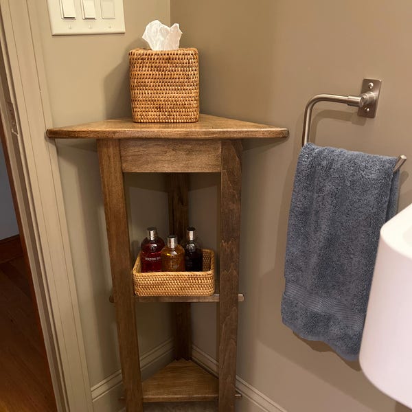 Corner Table With Shelves - Etsy