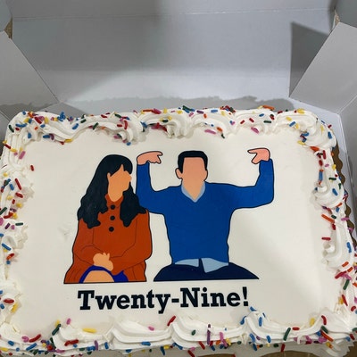 New Girl 29 TWENTY NINE PNG Schmidt Jessica Day Birthday Topper ...