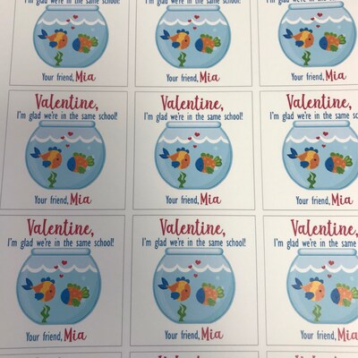 Goldfish Valentine, Printable Fishing Valentine, Noncandy Valentine ...