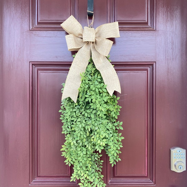 29” Lotus Bush Door Swag for Front Door, Front Door Swag, Farmhouse ...