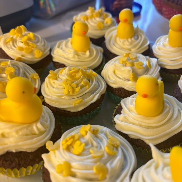 Handmade Edible Duck Cupcake Cake Toppers Birthday Christening - Etsy UK