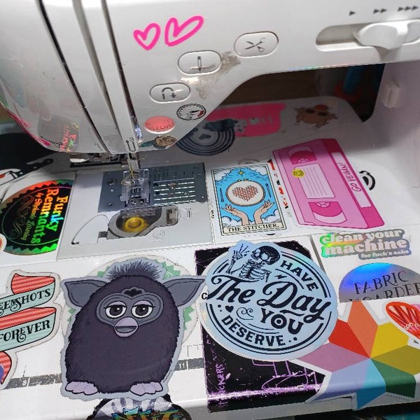 Funny Crafter the Seamstress Vinyl Sticker, Sewing Gift, Sew Life Tarot ...