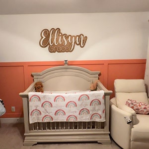 Personalized 3D Nursery Baby Name Sign Custom Wood Name Plaque ...