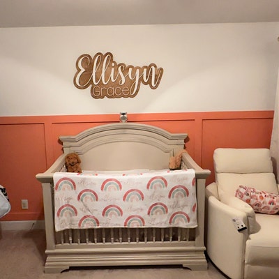 Personalized 3D Nursery Baby Name Sign Custom Wood Name Plaque ...