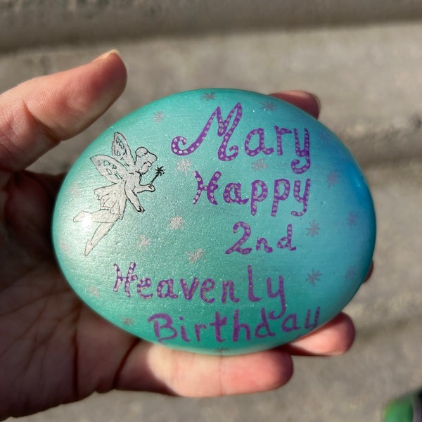 Name Stone. Hand Painted Pebbles. Painted Rock Art. Child's Name. Gift ...