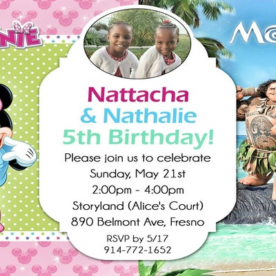 Superhero & Princess Invitation, Split Birthday Invitation, Split ...