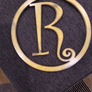 Encircled Metal Letter M Wall Art Choose 12, 17, 24 or 30 Tall Curlz ...