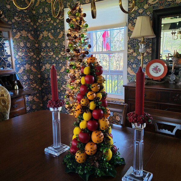 Classic Colonial Williamsburg Type Apple Cone, Table Centerpiece, Faux ...