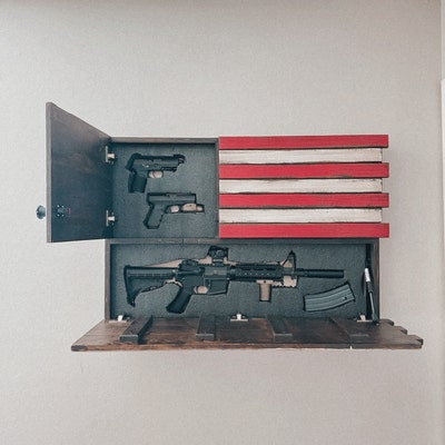 Hidden Gun Storage. Large American Flag. - Etsy