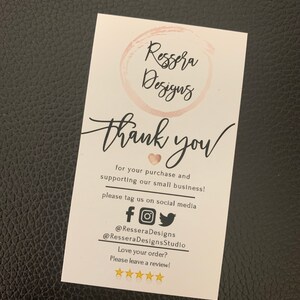 ADD YOUR LOGO Printable Small Business Insert Card / Simple Shop ...