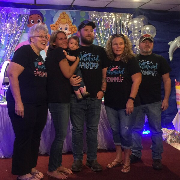 Mermaid Family Shirts Mermaid Birthday Girl Party Mer Mom Mer Dad Mer ...