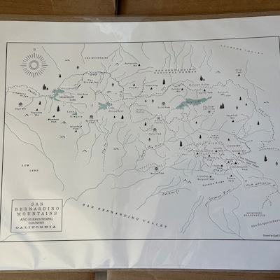 Eagle Cap Wilderness in the Wallowa Mountains, Oregon, Letterpress Map ...