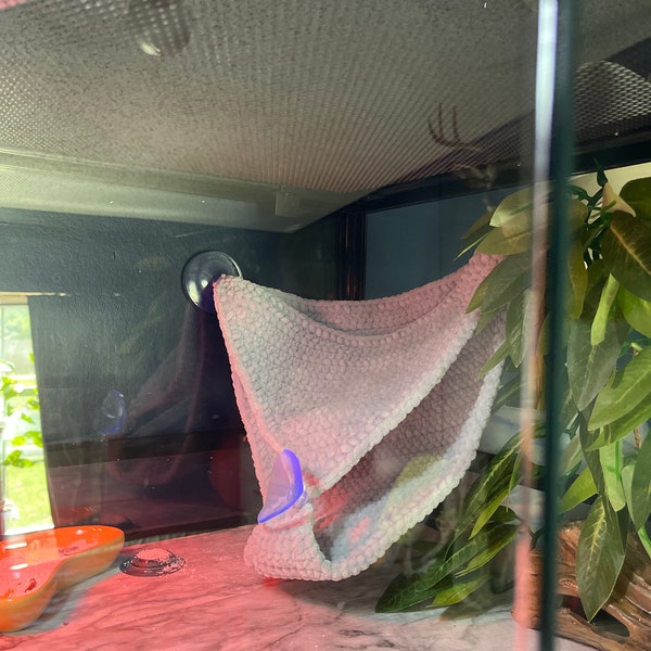 2 in 1 Hide Hammocks, Double Leopard Gecko Hammock, Small Reptile ...