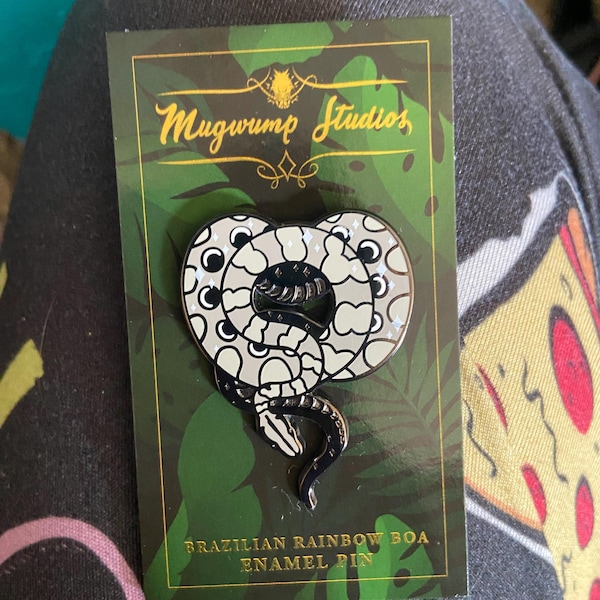Snake Enamel Pin - Brazilian Rainbow Boa Pin, Rainbow Metal Pin ...