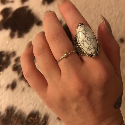 Barbed Wire Helix Ring, Barb Wire Helix Hoop, Carilage Ring, Piercing ...