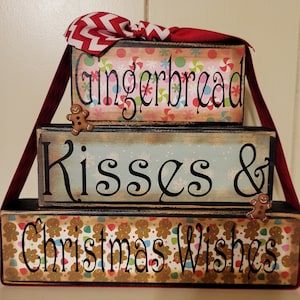 Christmas Sign Word Blocks Merry Christmas, Christmas Decoration ...