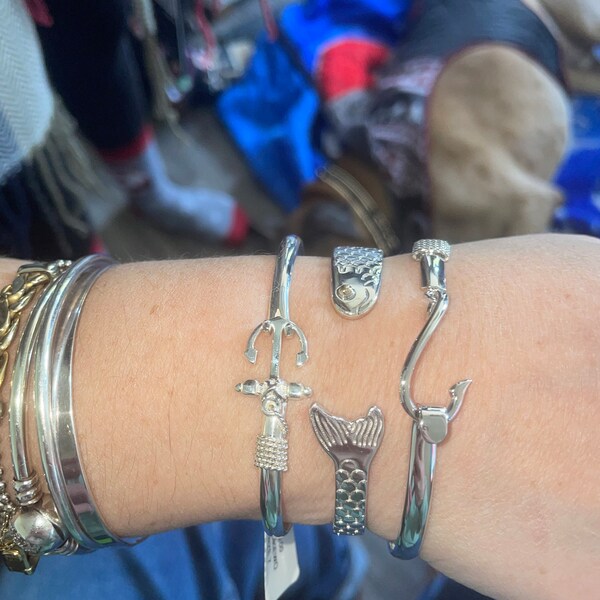 Cape Cod Fish Bracelet - Solid 925 Silver & Real 14k Gold Eye - Cape ...