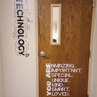 You Are Positive Affirmations Classroom Door Vinyl Wall Decal School ...