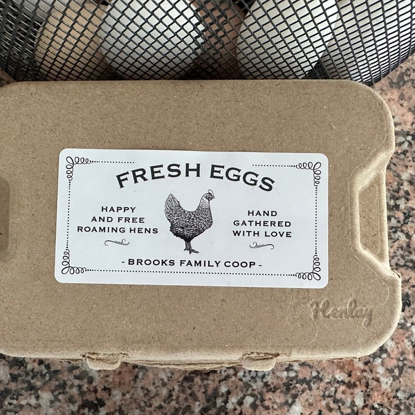 Custom Labels for Egg Cartons - Personalized for Your Farm or Coop ...