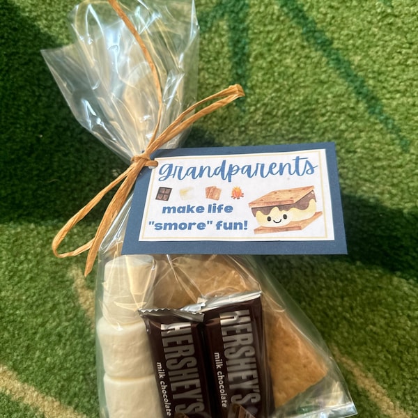 Grandparent's Day Printable Tags, S'more Themed Grandparents Day Craft ...
