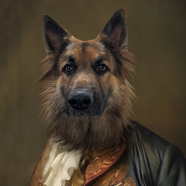 Custom Royal Dog and Cat Portrait Queen, Custom Royal Family Portrait ...