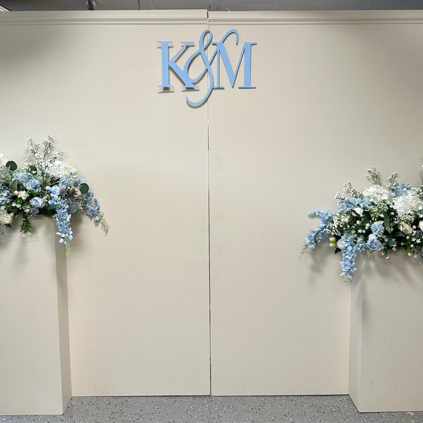 Custom Initials Sign / Wedding Sign / Custom Monogram / Custom Initials ...