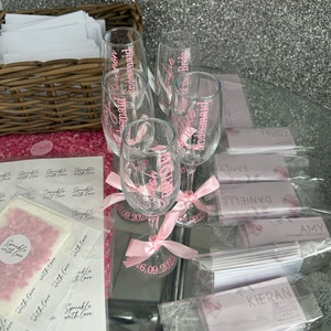 Personalised Flute Bridal Party Champagne Flutes - Etsy