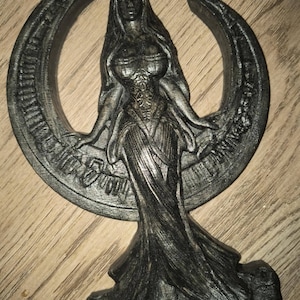 Norns Wood Statue Art Deco Norse Pagan Goddess Hand Carved Wood Carved ...