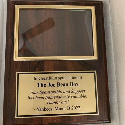 8x10 Photo Plaque Personalized With 4x6 Horizontal Picture Holder Add ...