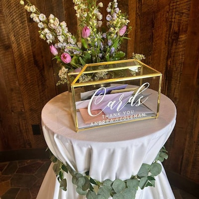 Custom Card Box Decal for Wedding Personalized Card Box Sticker Custom ...