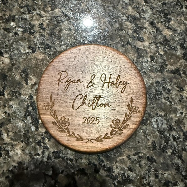 Custom Wooden Personalized Coasters Gift Set for Her | Engraved ...