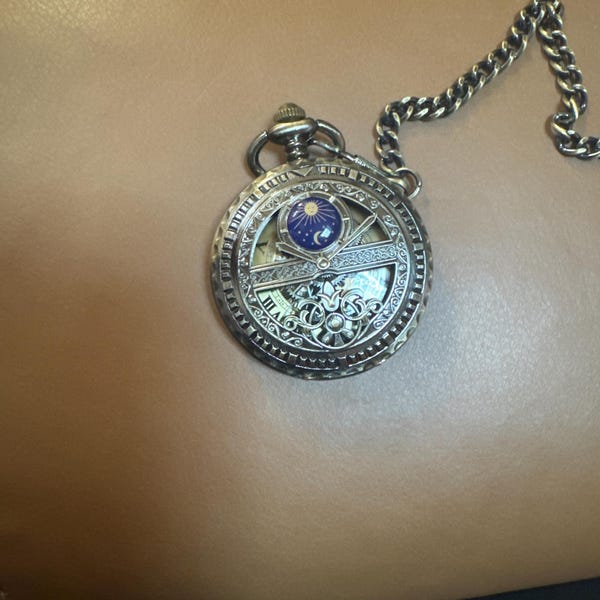 Personalized Sun & Moon Brass Pocket Watch Personalized for Groom ...