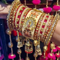 Buy Six Silk Thread Bangles Indian Bangles Stack Various Colours and ...