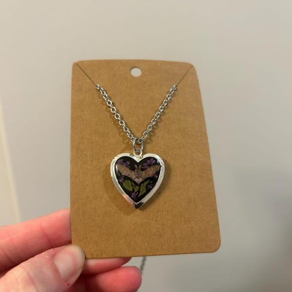 Bat Locket - Etsy