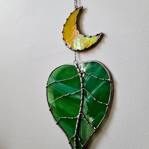 Glass Luna Leaves , Stained Glass, Leaf, Plant. Plant Mom, Botanical ...