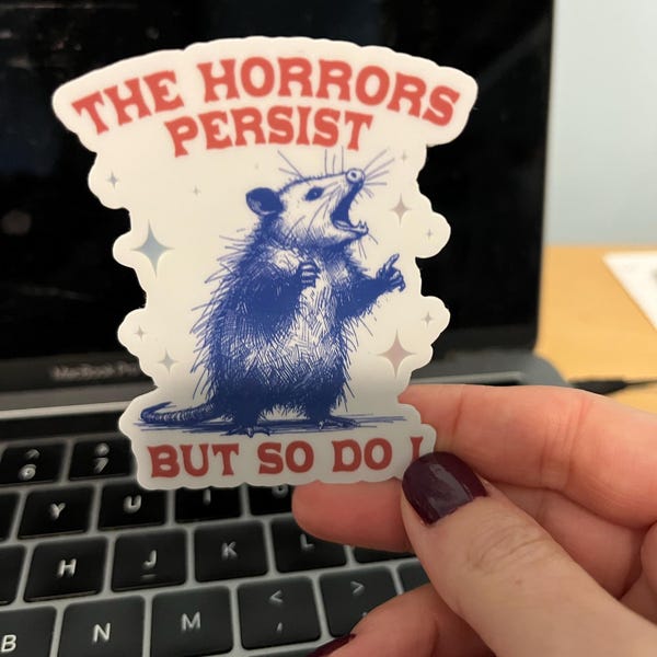 Screaming is Self Care Sticker, Positive Affirmations Sticker, Water ...
