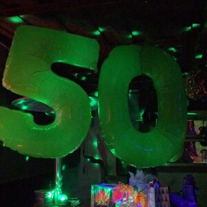 Giant Neon Number Balloon Florescent Numbers Extra Bright Number ...