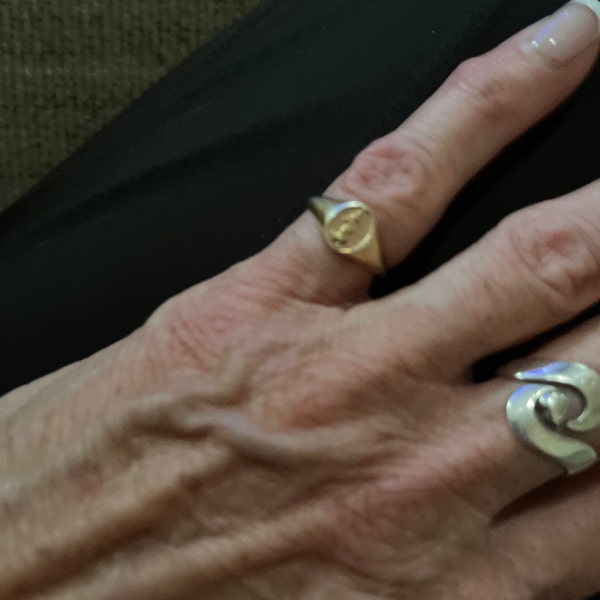 14K Gold Birthstone Ring, Birth Flower Ring, Gold Ring, Custom Floral ...