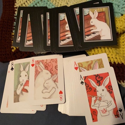 Adorable White Rabbits Poker Playing Cards Deck - Etsy